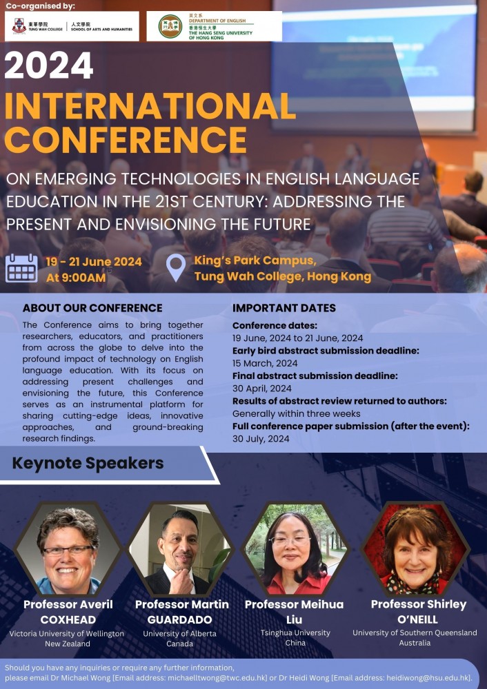 International Conference on Emerging Technologies in English Language ...